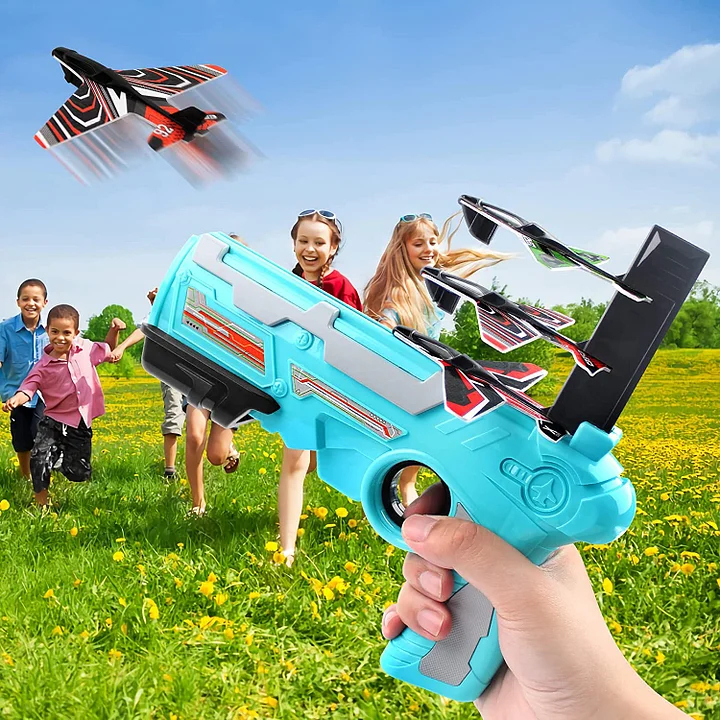 Airplane Launcher Toy Gun With Foam Glider