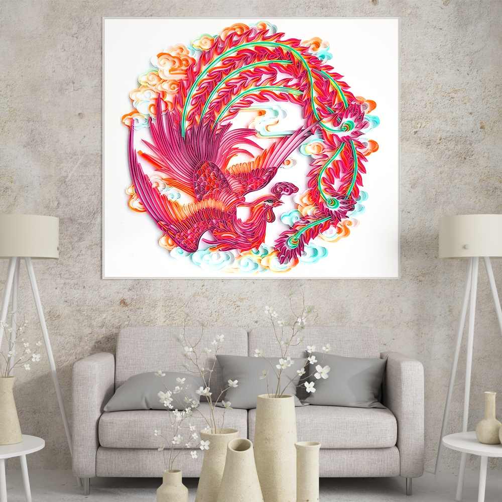Paper Filigree painting Kit - Phoenix