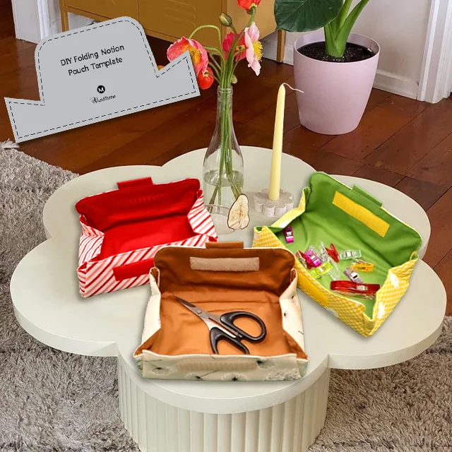 DIY Folding Notion Pouch Template - Includes Tutorial