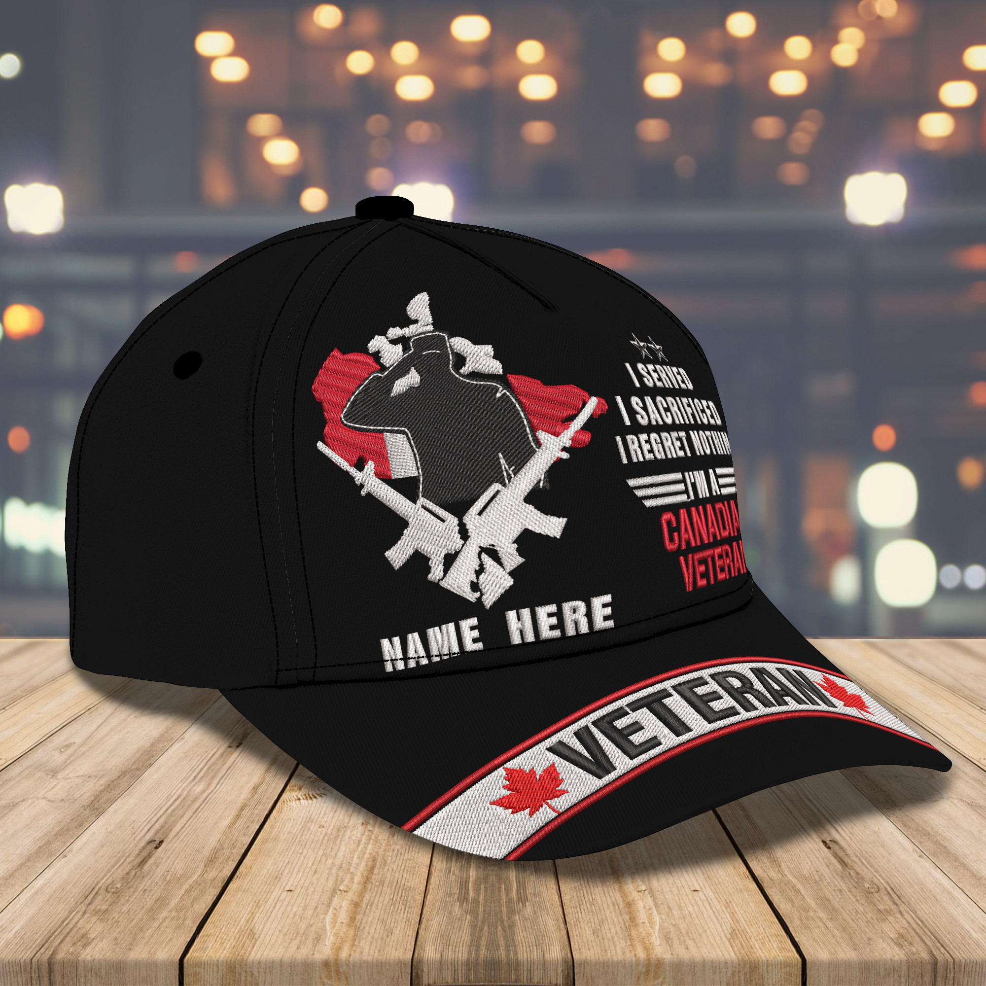 Embroidered Cap - I'm a Canadian Veteran Cap, Custom Classic Embroidery