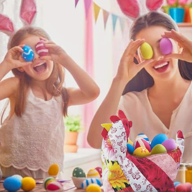6PCS Easter Chicken Basket Template —With Tutorial