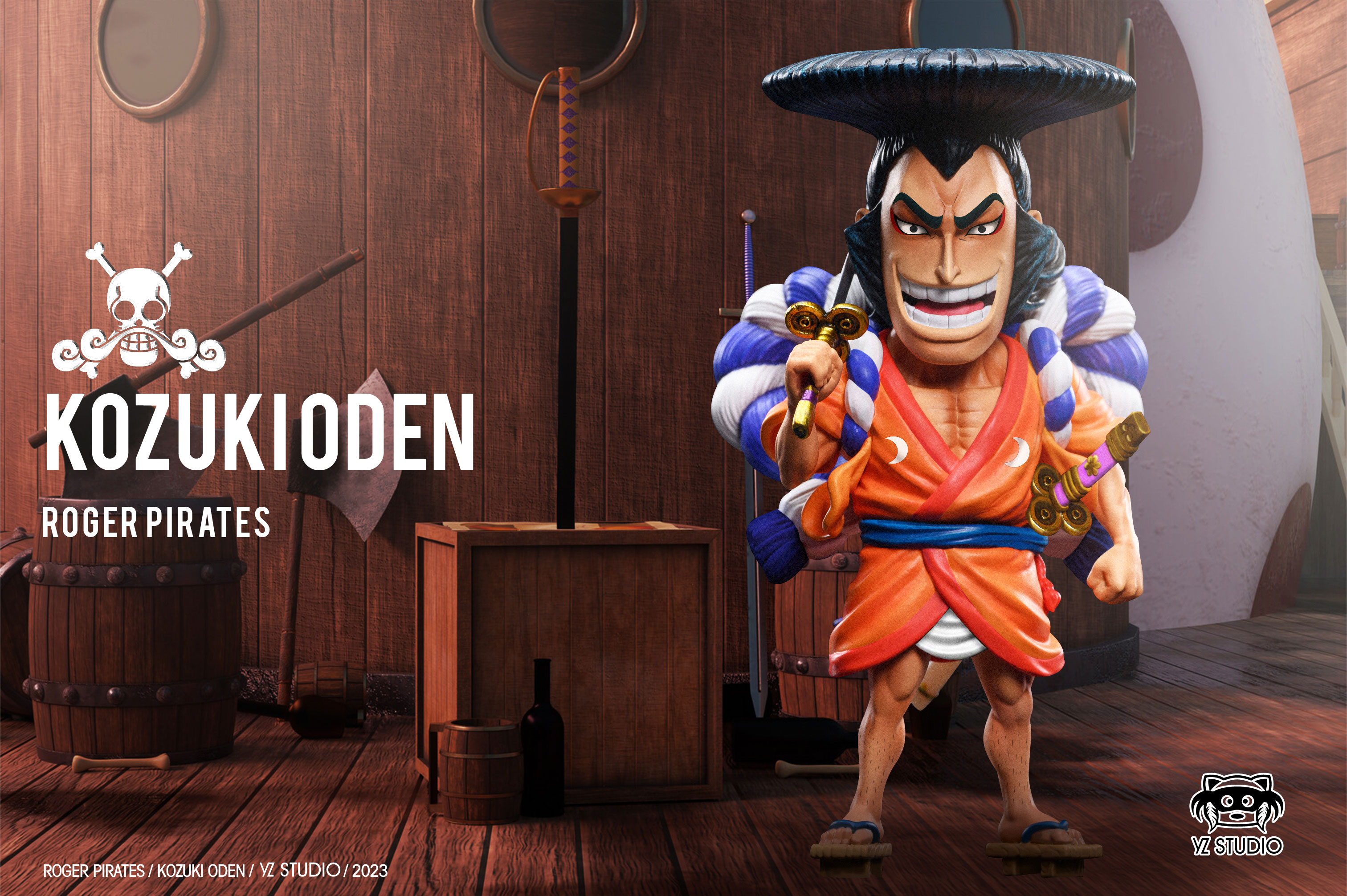Rogers Pirates Series 008 Kozuki Oden - ONE PIECE Statue - YZ Studios ...
