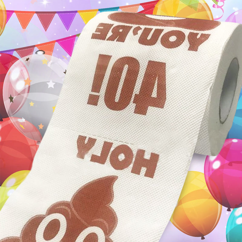 🧻Prank Poop Printed Toilet Paper Happy Birthday Funny Tissue Gag Gift