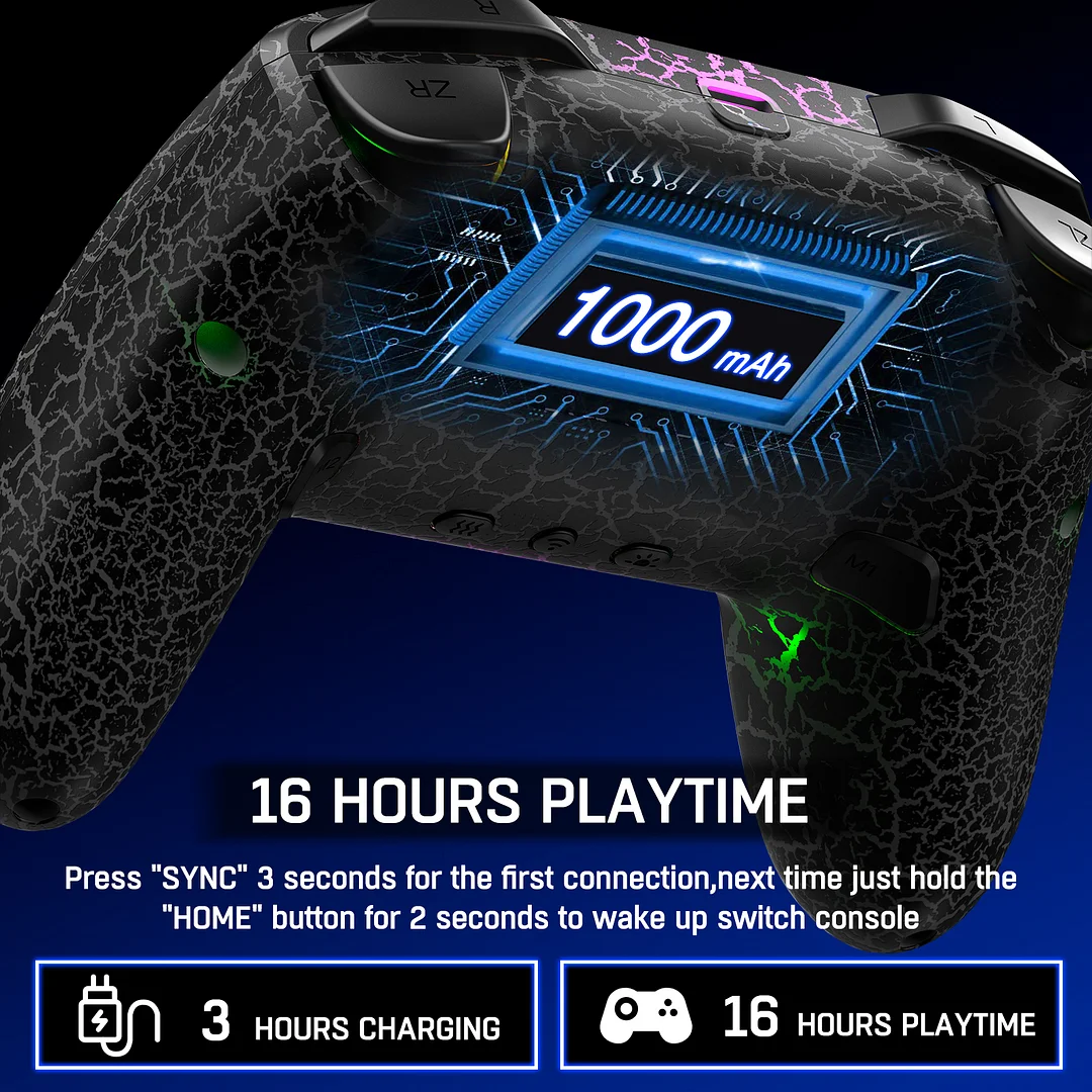 DinoFire Wireless Controller for Nintendo Switch/Switch Pro/Lite ...