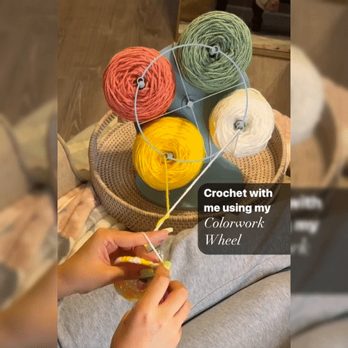 Colorwork Wheel Yarn Holder - 3D printed yarn untwisting tool for ...