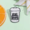 Trash Can Shape Pins