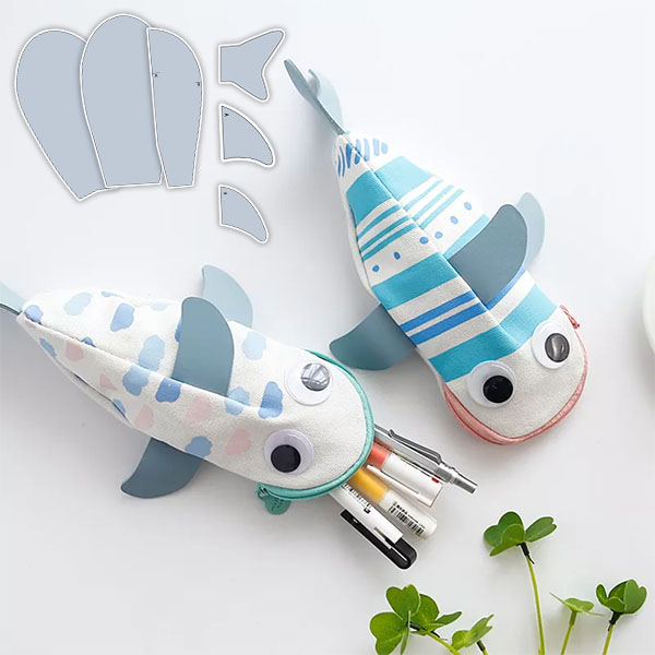 Shark Pencil Box Template Set-With Instructions