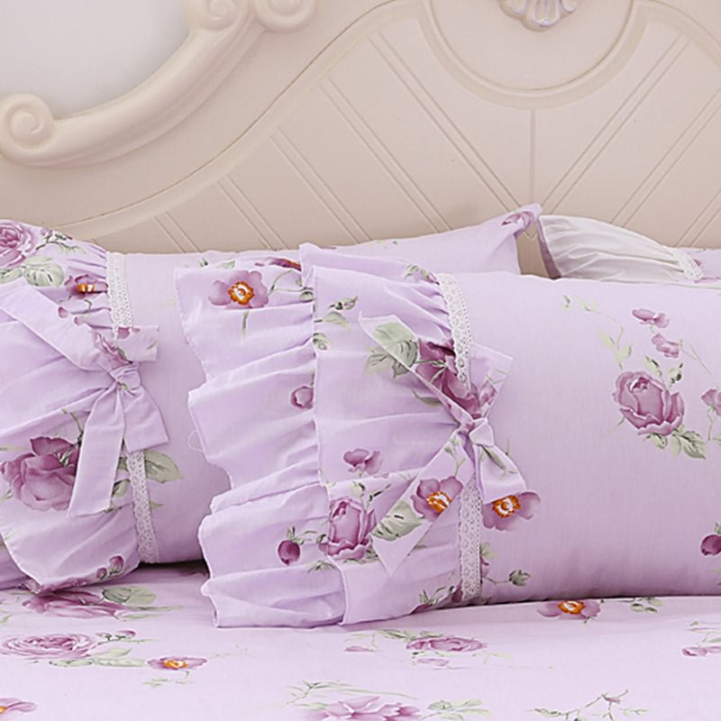 100% Cotton Floral Printed Princess Bedding Set Twin King Queen Size ...