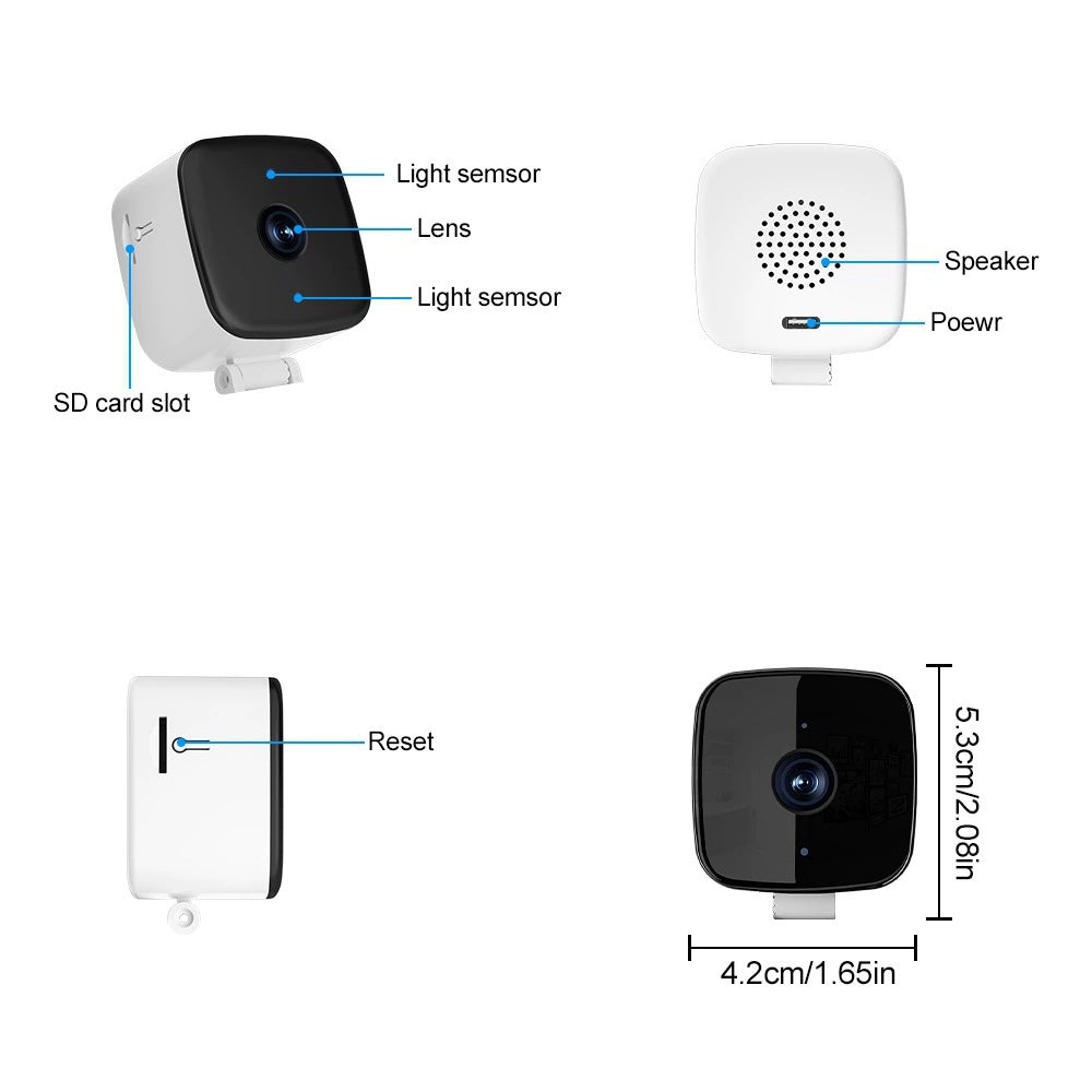Sakerplus® Smart 2K Window Security Camera, 3MP Ultra HD Indoor Window ...