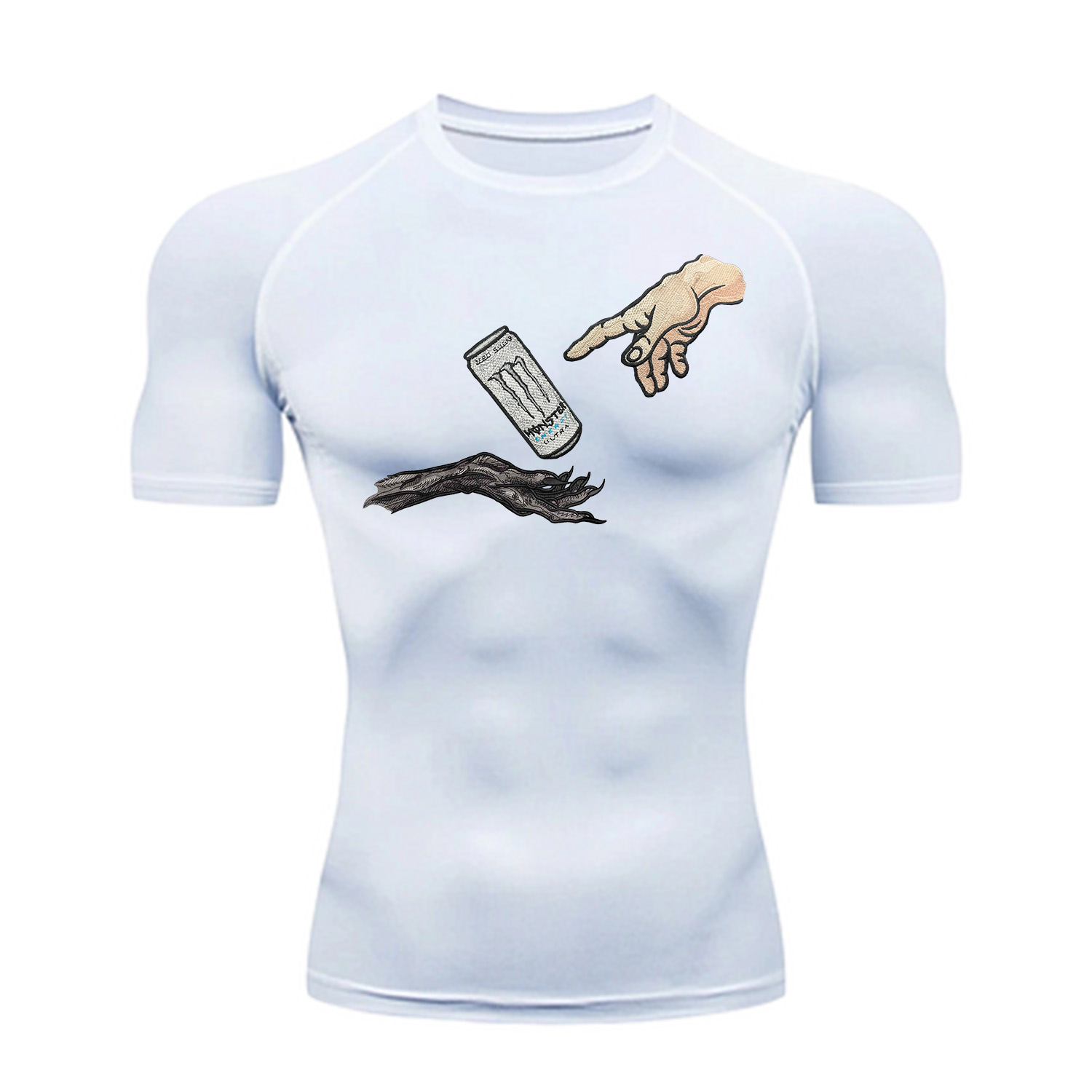 Gym | White Monster Compression T-shirt