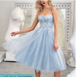 Elegant Blue Wedding Banquet Dress