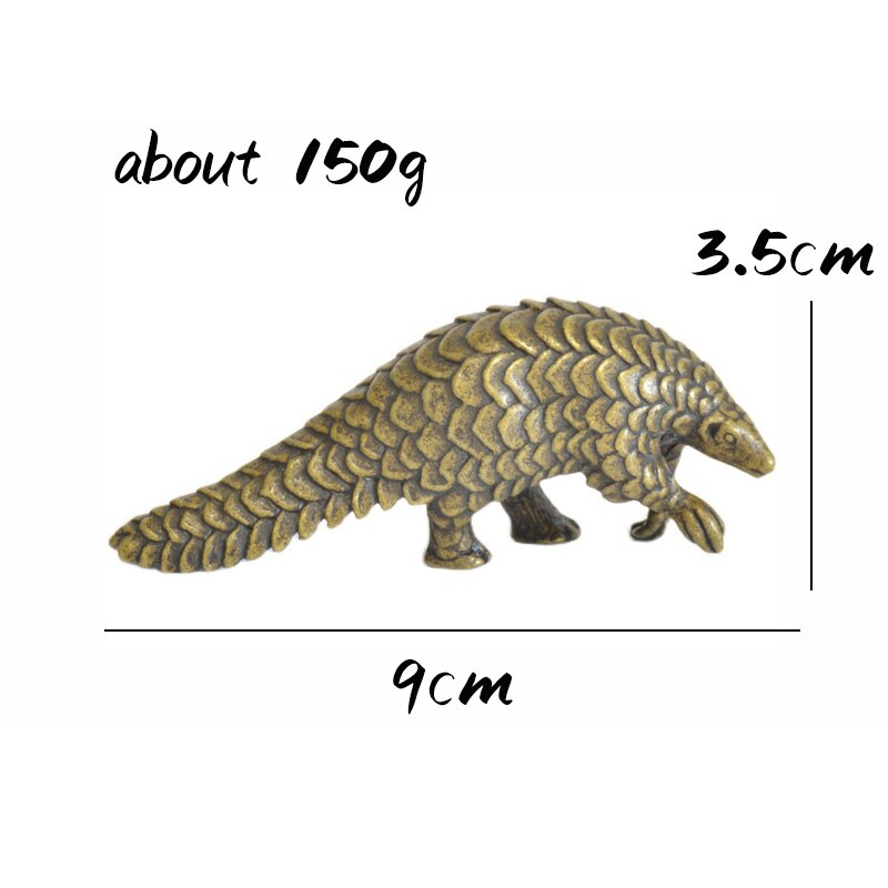 Antique Bronze Pangolin Statue Pure Copper Animal Miniatures Figurines ...