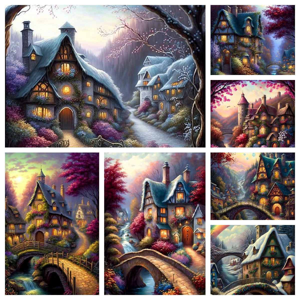 Full Round/Square Diamond Painting Kits | Country House