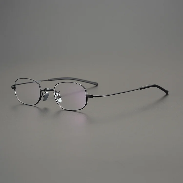 Pure Titanium Japanese Designer Handmade Small Square Glasses Frame Men ...