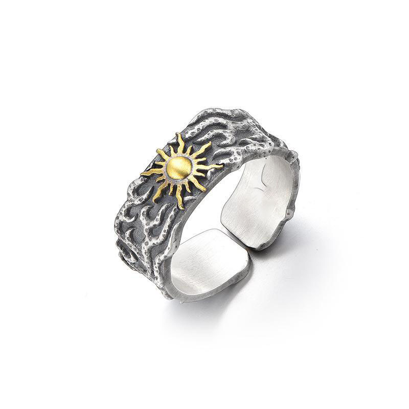 Vintage Personalized Sun Open Ring