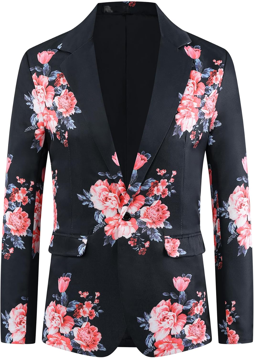 GAR BETHE Lars Amadeus Floral Sport Coats For Men's Slim Fit Party Prom ...