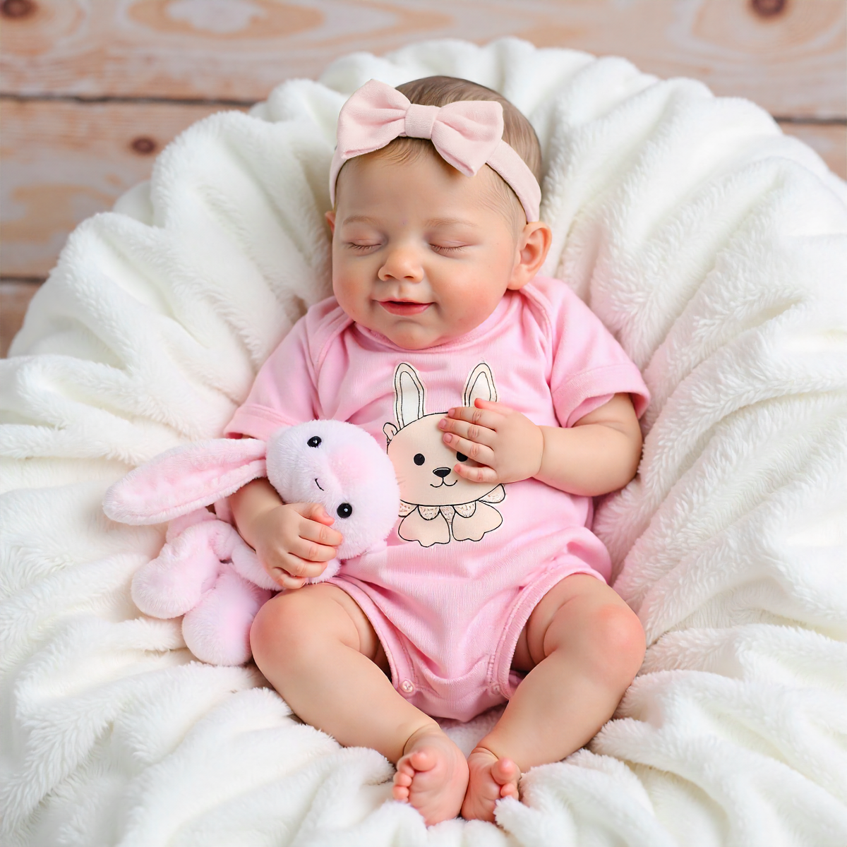 [New Series] 20" Super lovely Looking Lifelike Eyes Closed Reborn Girl ...