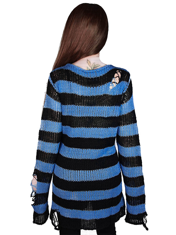 Punk Gothic Striped Sweaters