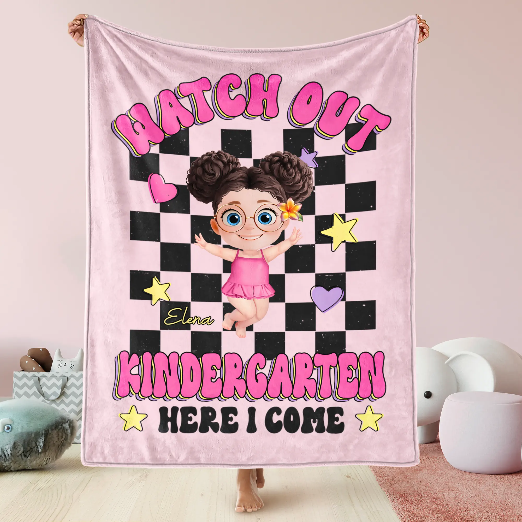 Customized Get Ready For School Blanket With Name Gift For Boys And ...