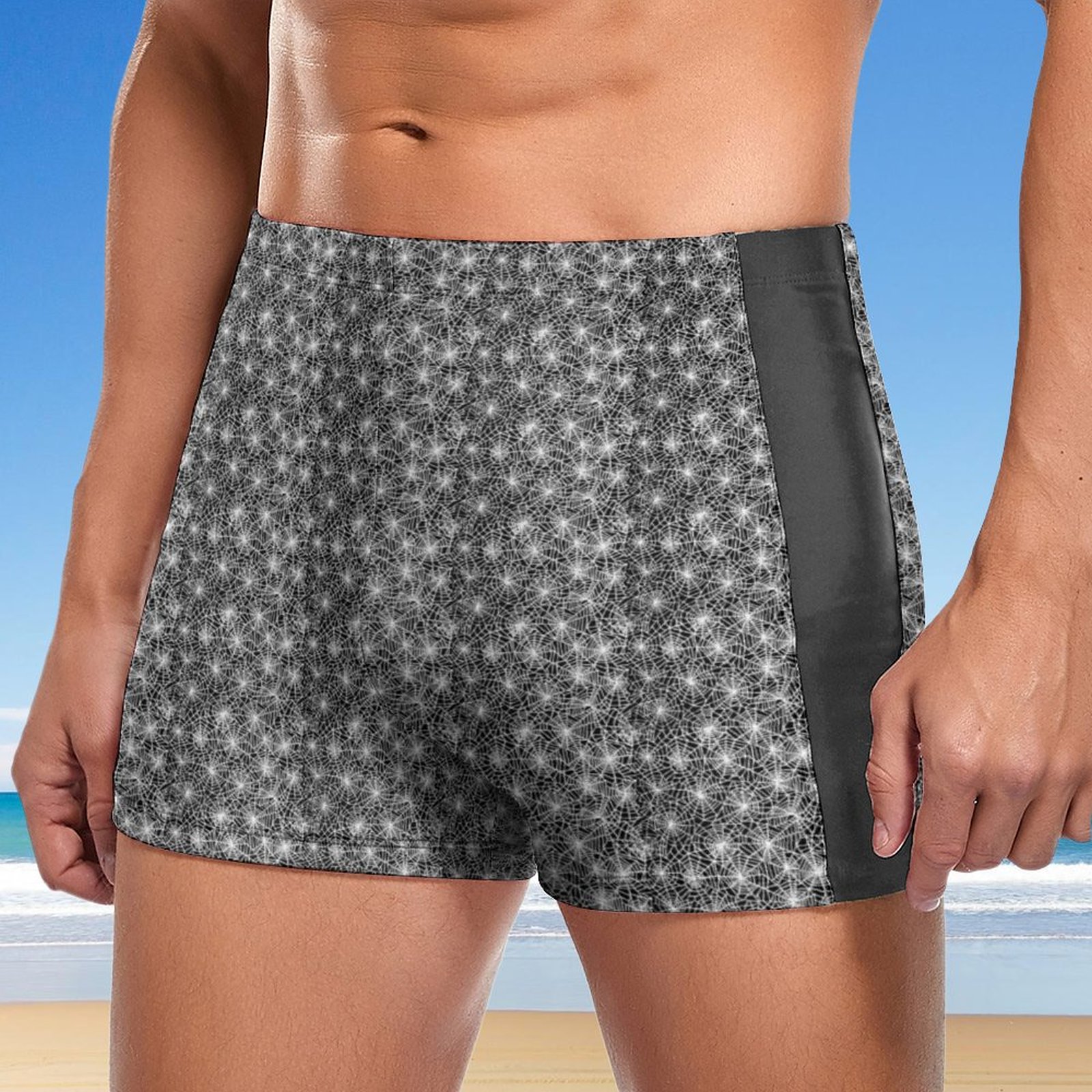 Sfneewho Spiderweb Cobweb Template Swim Brief Square Leg Mens Board
