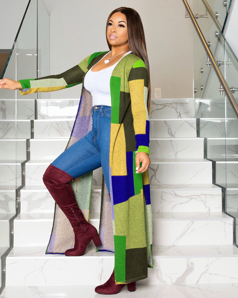 Beautiful Color Block Cardigan