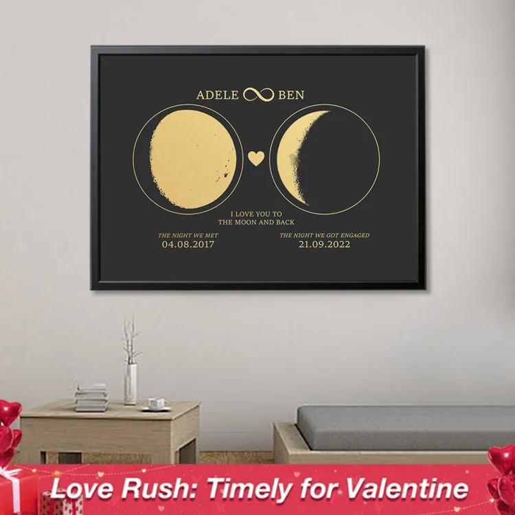CUSTOM ART / 2 MOON PHASES DESIGN