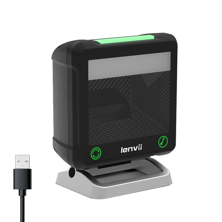 Lenvii E788 Qr 2d Desktop Barcode Scanner 1d 2d Qr Code
