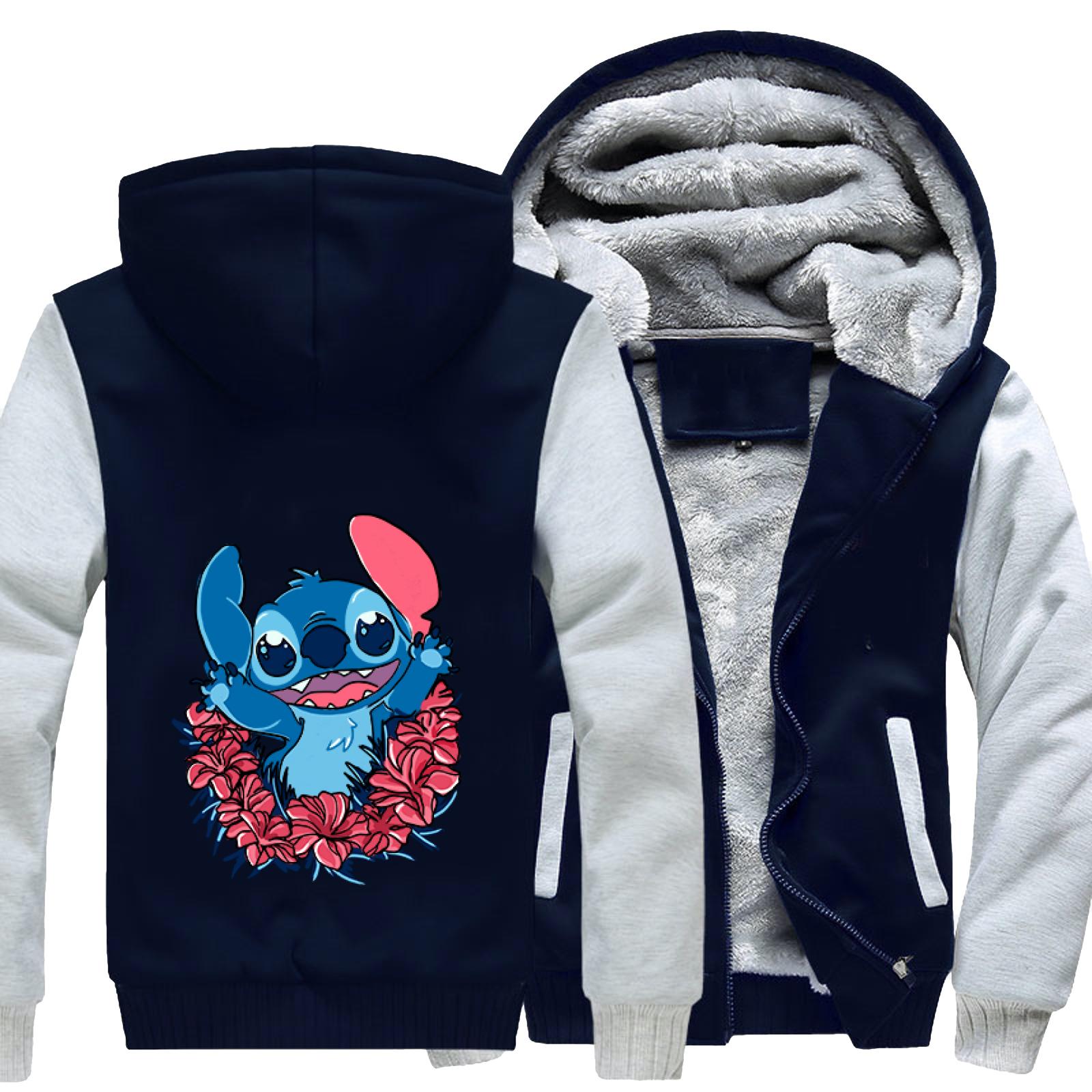 Stitch In The Flowers, Lilo and Stitch Fleece Jacket