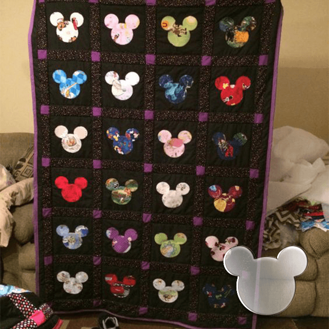 DIY Cute Mouse Quilt Template Set-With Instructions