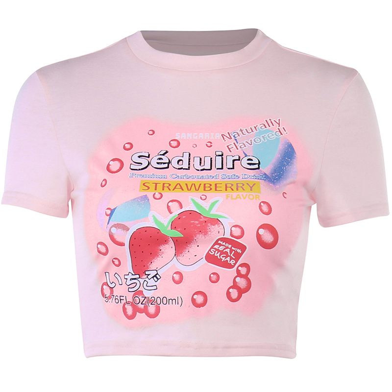 STRAWBERRY FLAVOR CROP TOP