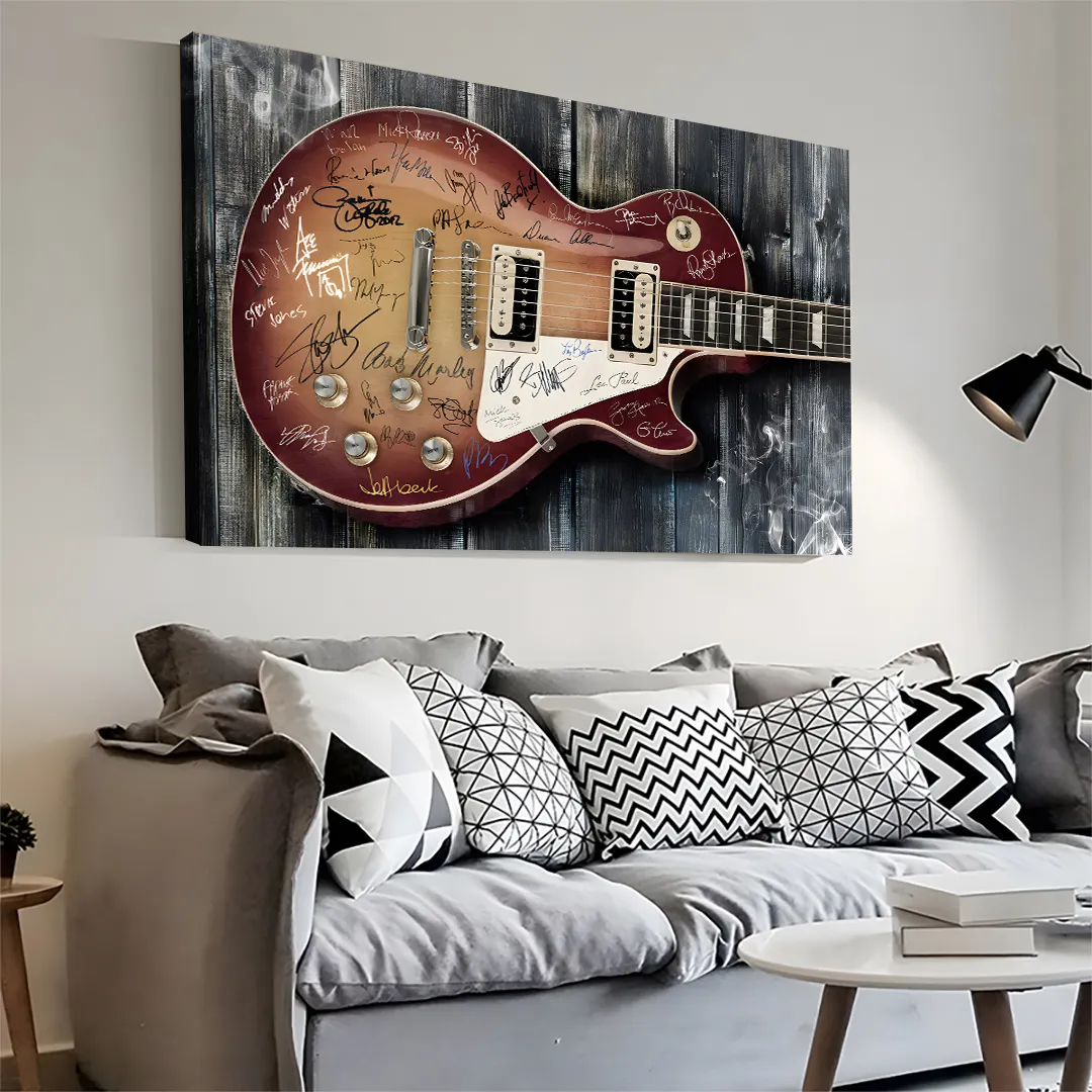 Gibson Les Paul Guitar Fantasy Canvas Wall Art
