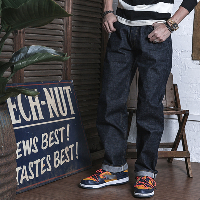 15oz Heavy Raw Denim Straight Denim Jeans
