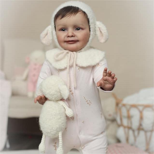 20" Blue Eyes Cloth Body Reborn Toddler Baby Girl Doll Named Yuniya