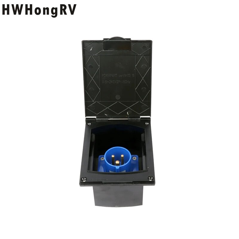 HWHongRV RV Camper 220v-240v 16A External Flush Hook Up Waterproof Plug ...