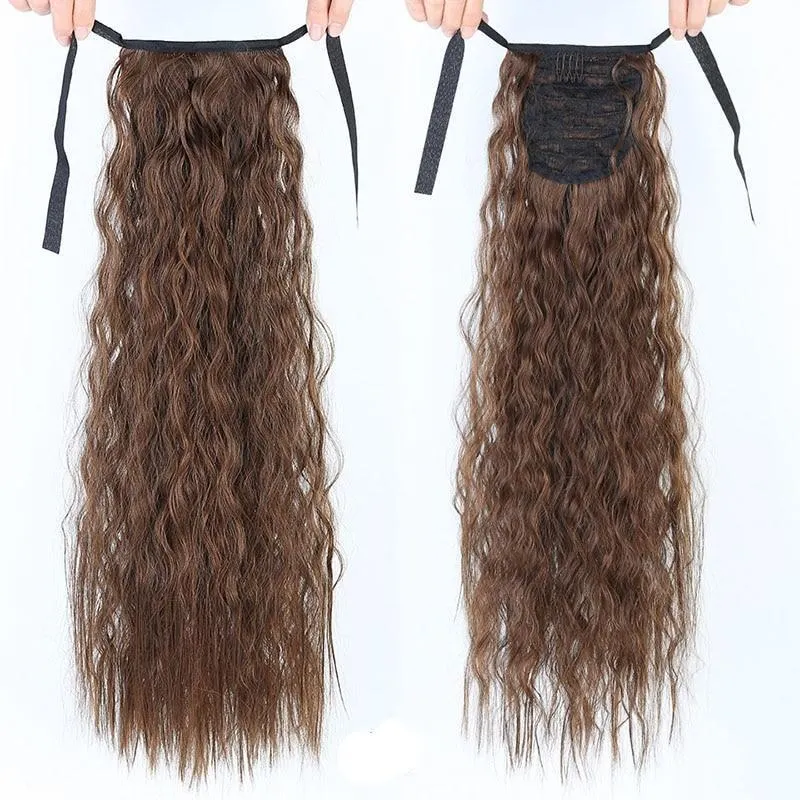Extension Wig Long Curly Drawstring Ponytail