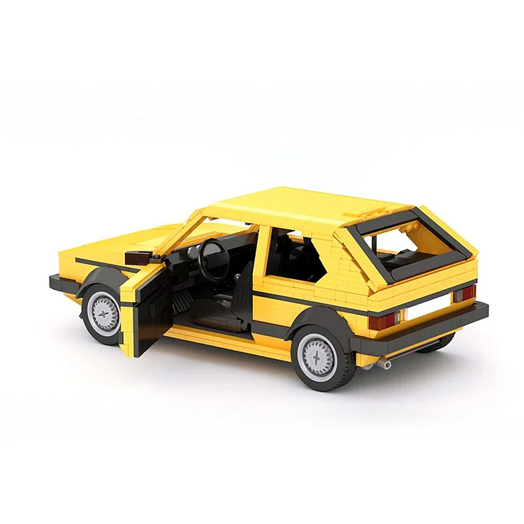 Buildmoc Racing Car Blocks Yellow Sonic Golf MK1 Compatible Super Car
