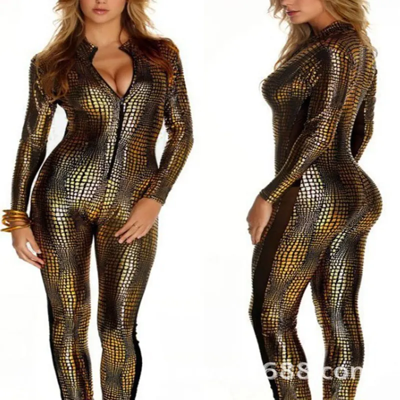 uaang-sexy-snake-print-lingerie-latex-pvc-jumpsuit-zentai-costume-women
