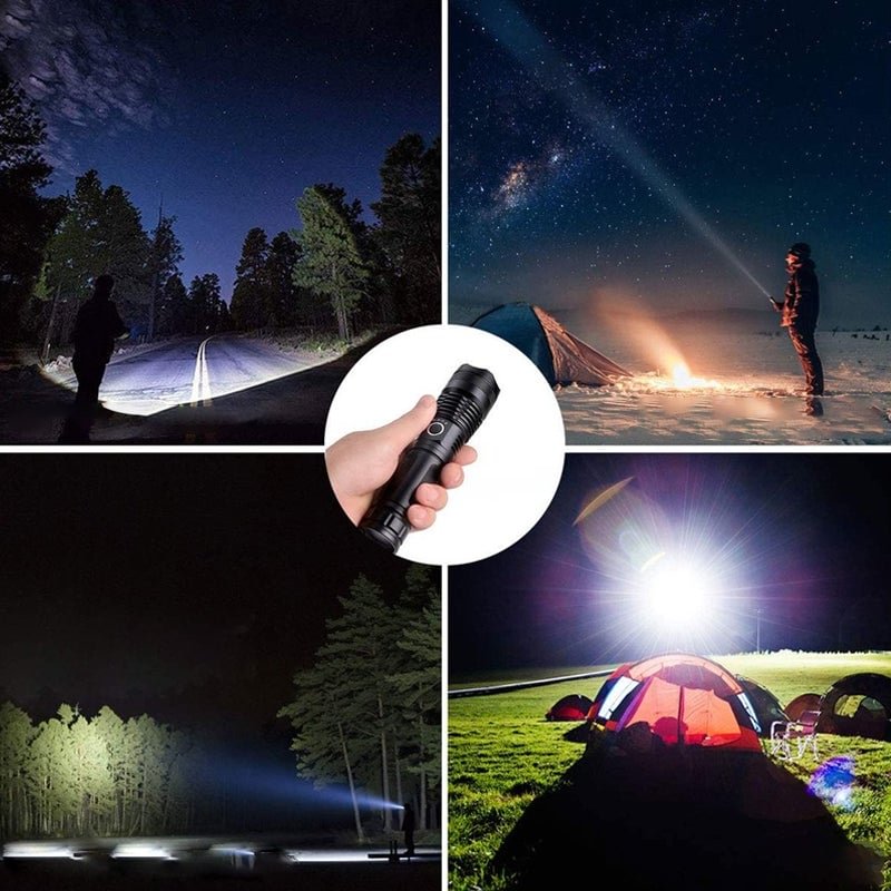 Waterproof Usb Rechargeable Glare Flashlight