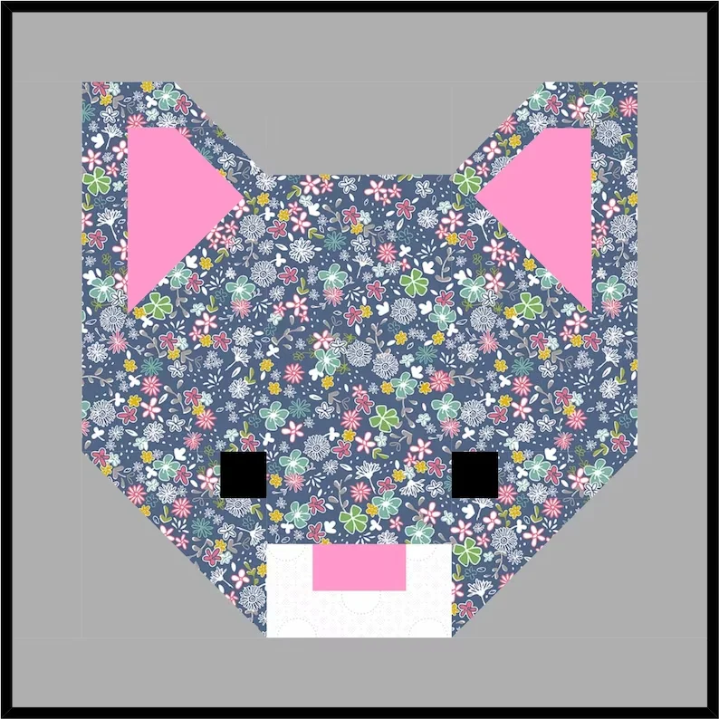 Cute CAT Quilt BLOCK Pattern