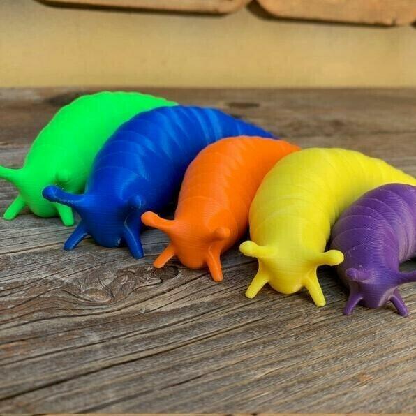 3D Printed Slinky Slug Toy