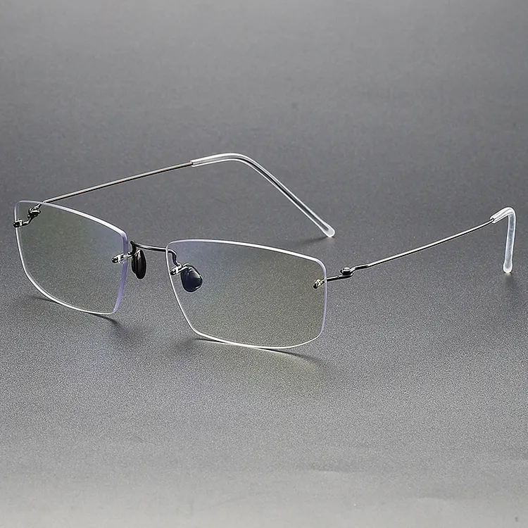Denmark Brand Screwless Glasses Frame Titanium Rimless Men Ultralight ...