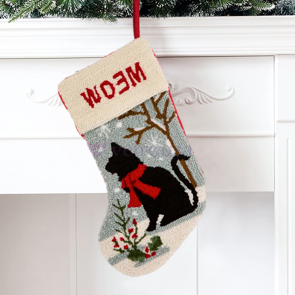 Dog Christmas Stocking DIY Latch Hook Kits for Beginners