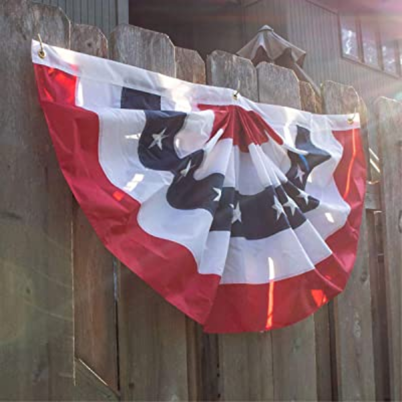 Independence Day Pleated Fan Flag