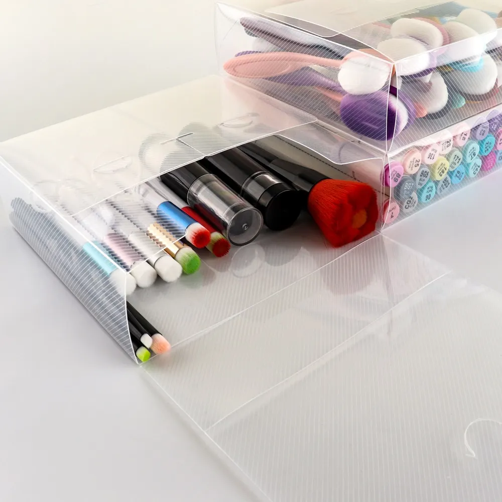 Nigikala 16x16x5cm Transparent Storage Boxes for Storing Coloring ...