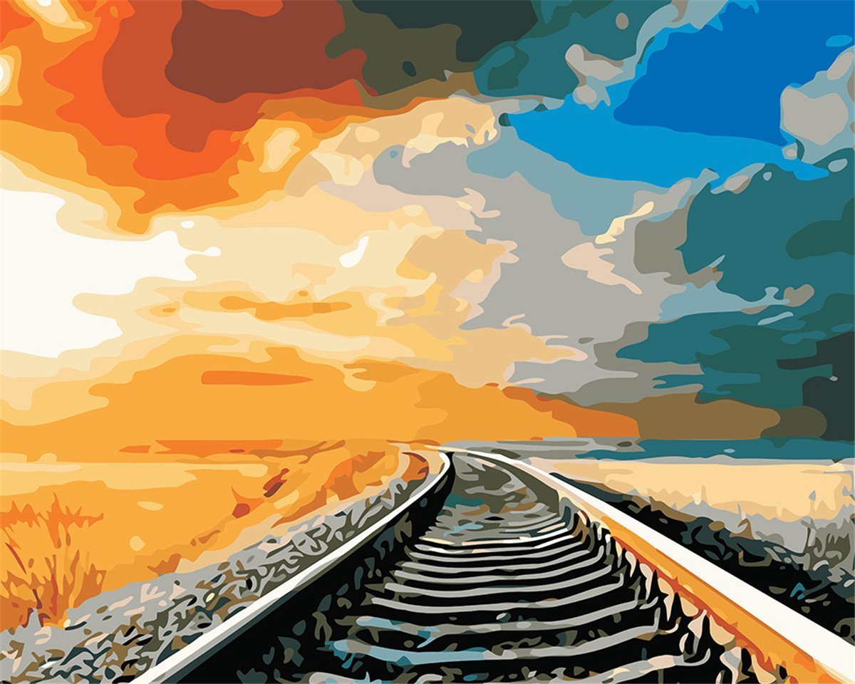 DIY Painting By Numbers | Train track