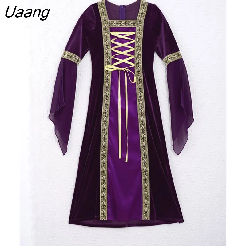 Uaang Girls Vintage Bell Sleeve Victorian Medieval Renaissance Long ...
