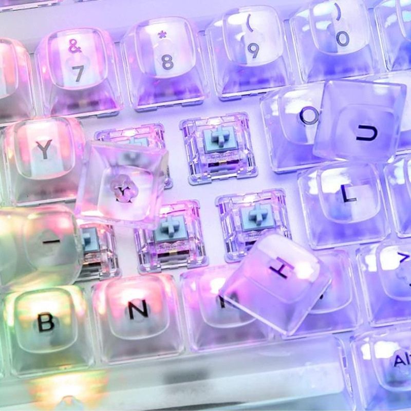 Cat Space Transparent ABS Keycaps