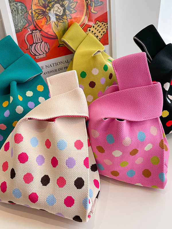 FineGina Multi-Colored Polka Dot Bags Handbags