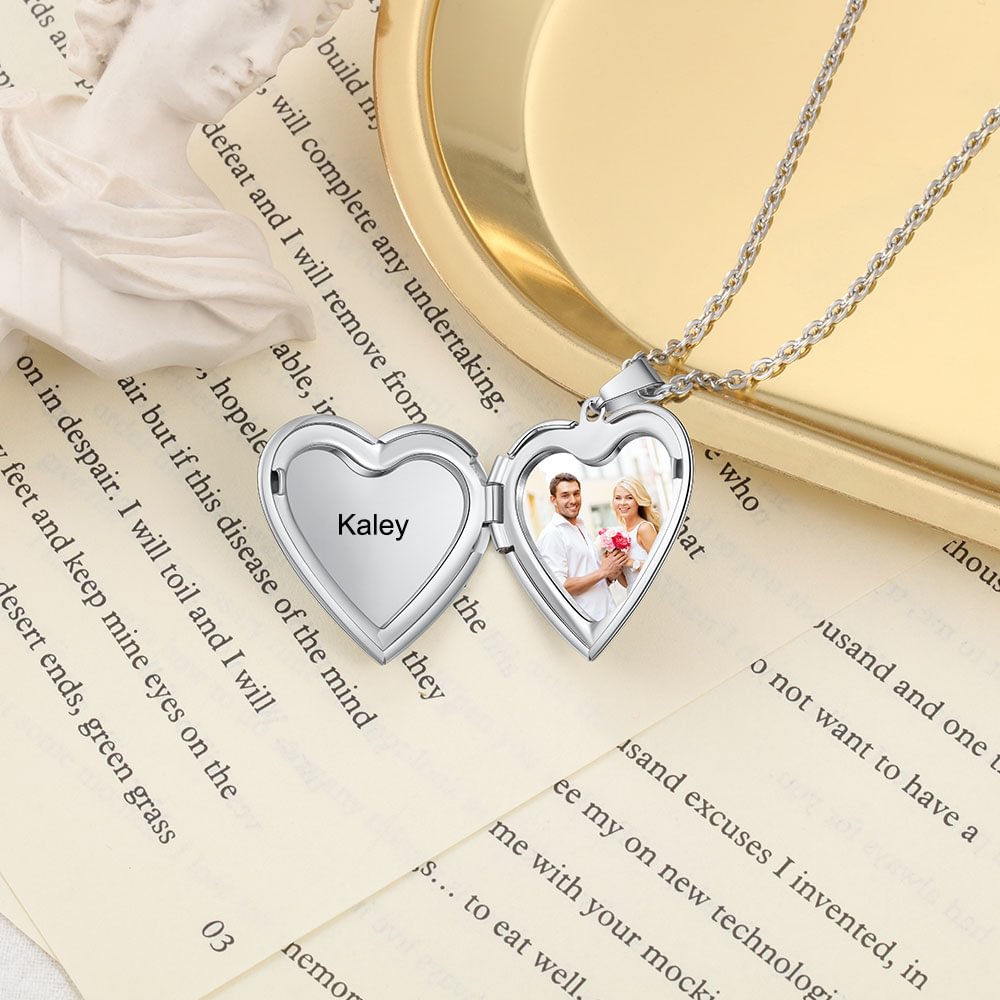 Personalized Photo Necklace | Heart Design Pendant | Photo Locket | Gift