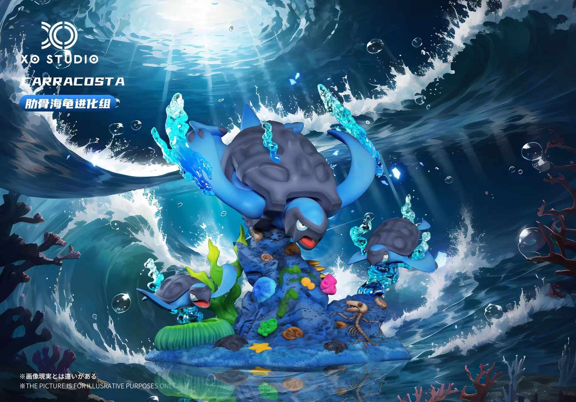 1/20 Scale World Zukan Evolution of Carracosta Set - Pokemon Resin ...